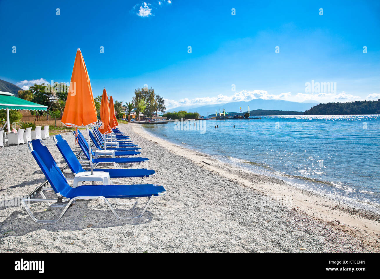 Beautiful Nydri beach, Lefkada island, Greece Stock Photo - Alamy