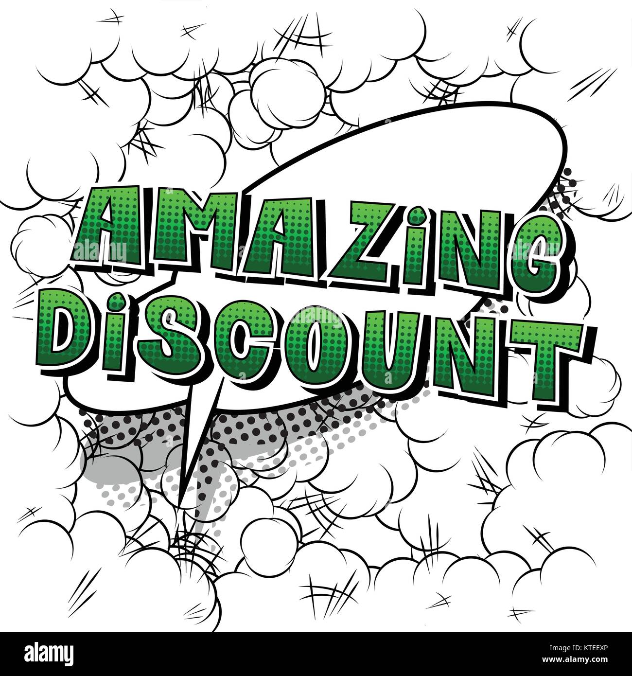 Amazing Discount - Comic book style word on abstract background Stock ...