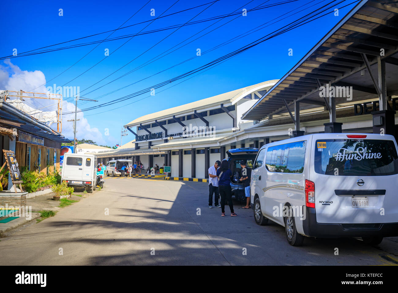 Caticlan airport near Boracay Island on Nov 17, 2017 in the Philippines ...