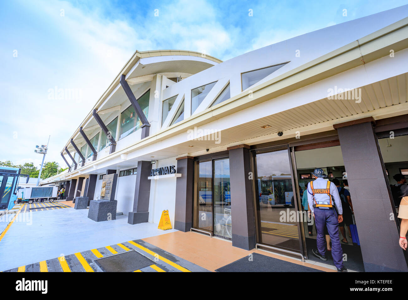 Caticlan airport near Boracay Island on Nov 17, 2017 in the Philippines ...