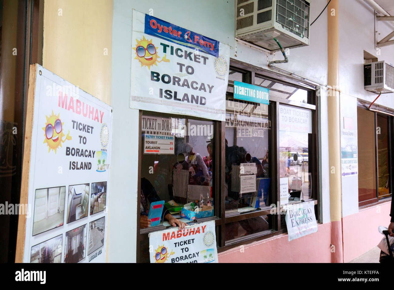 Ticket box of Caticlan jetty port terminal. Best way to get to Boracay ...