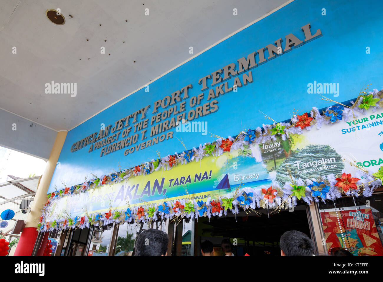 Sign Board of Caticlan jetty port terminal. Best way to get to Boracay ...