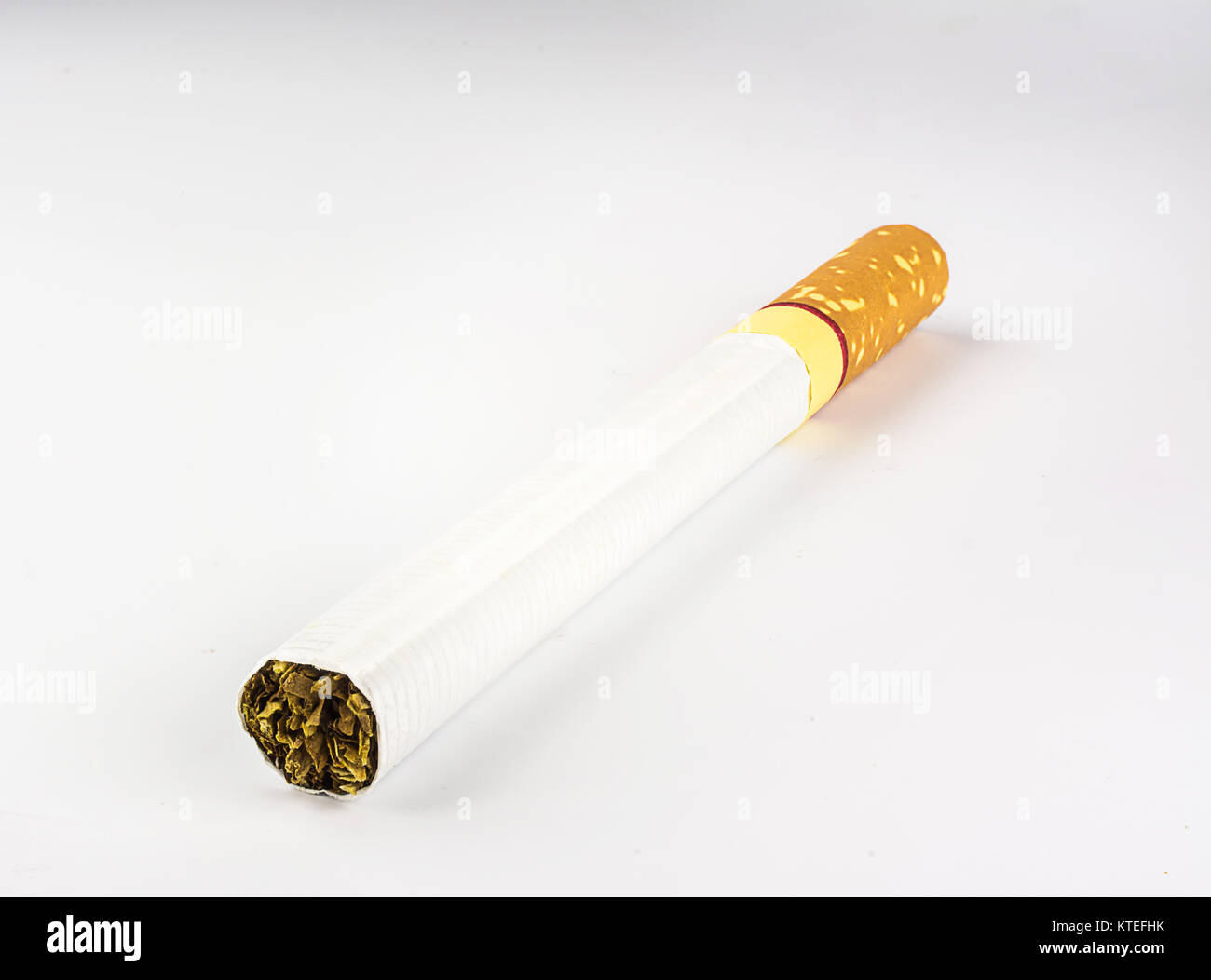 cigarette on white background Stock Photo - Alamy