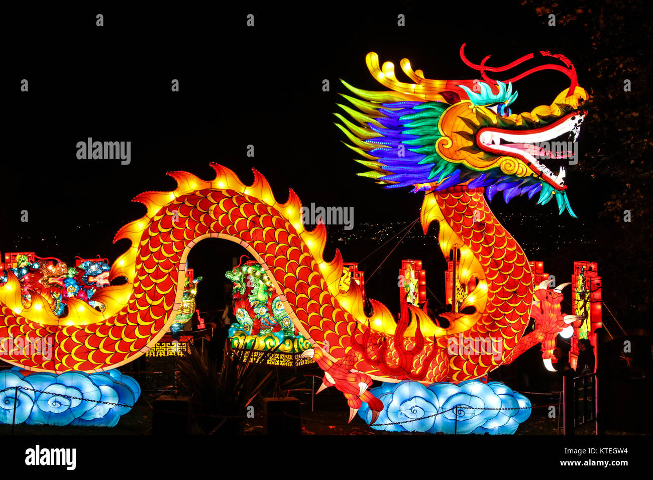 Dragon mannequin at the Chinese light festival Stock Photo - Alamy