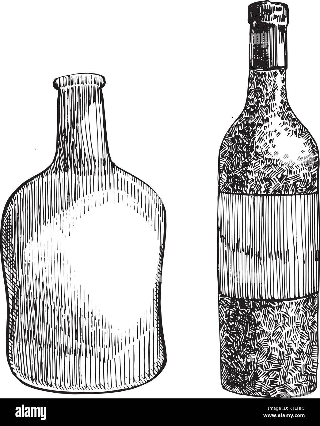 Bottle Pencil Drawing