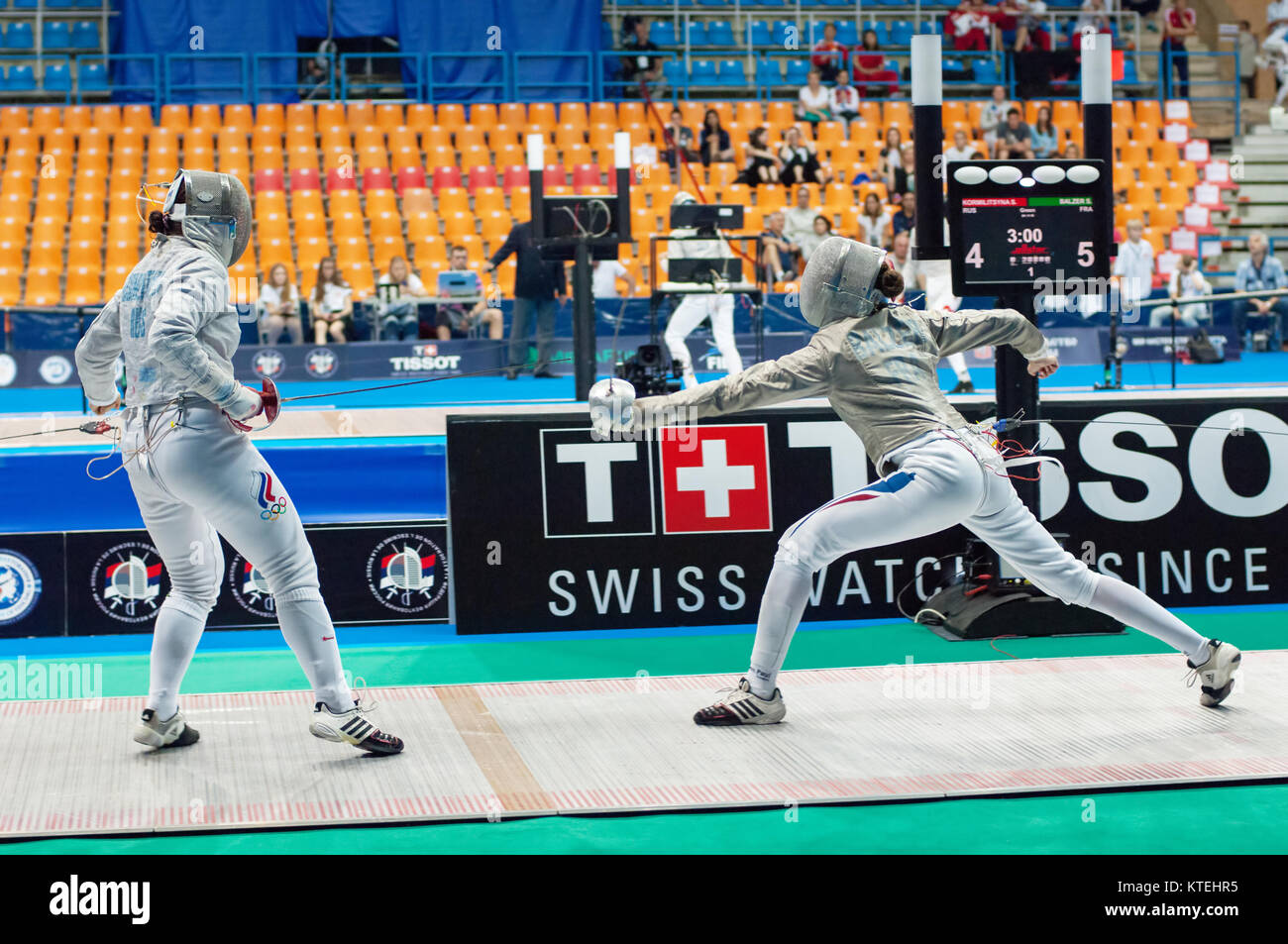 MOSCOW, RUSSIA - MAY 31 2015: Svetlana Kormilitsyna and Sara Balzer ...