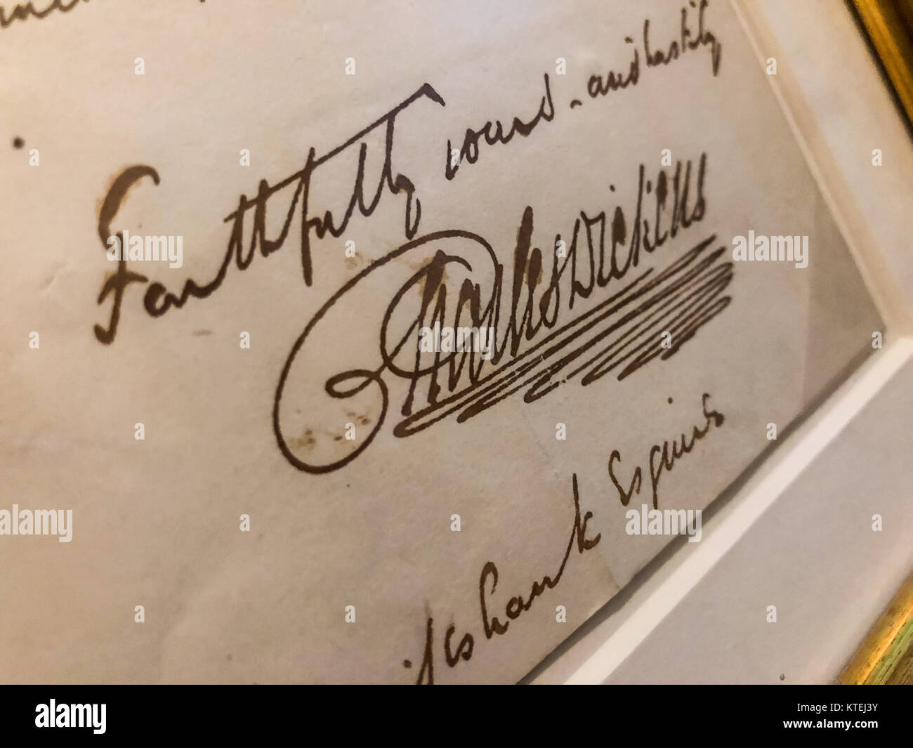 Dickens manuscript writing hi-res stock photography and images - Alamy