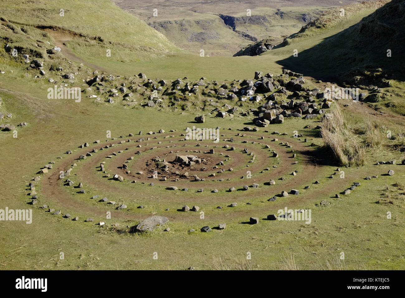 Mystical circles of the Fairy Glen at Isle of skye In Scotland Stock ...
