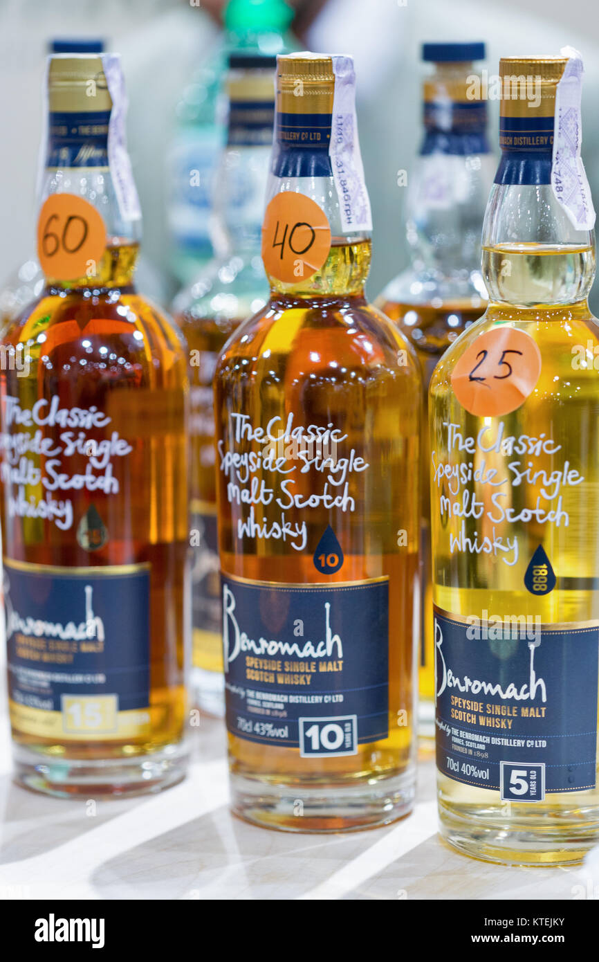 KIEV, UKRAINE - NOVEMBER 25, 2017: Benromach Speyside Single Malt ...