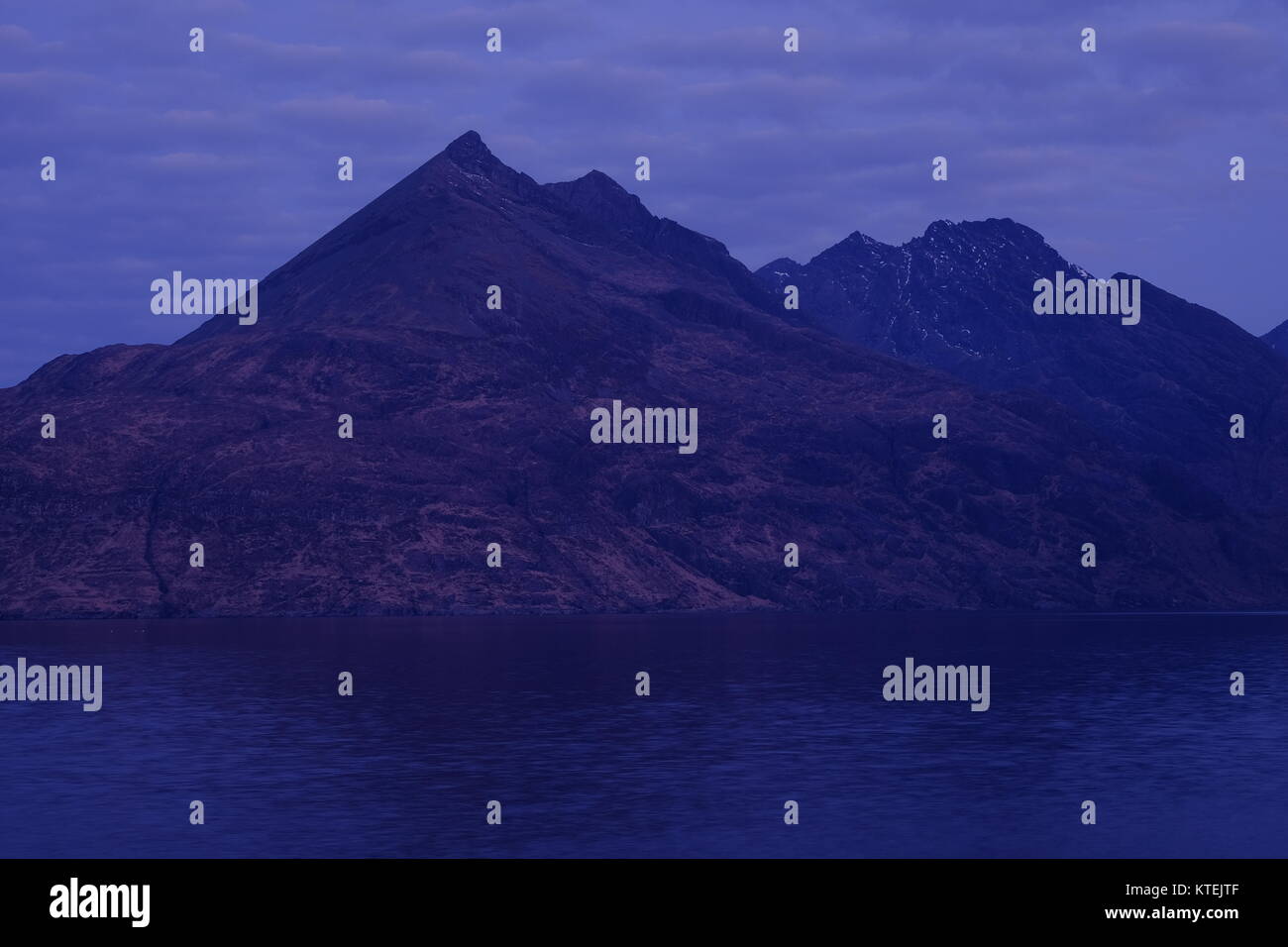The Cuillin mountains and Sgurr Alasdair peak at the Isle of Skye in ...