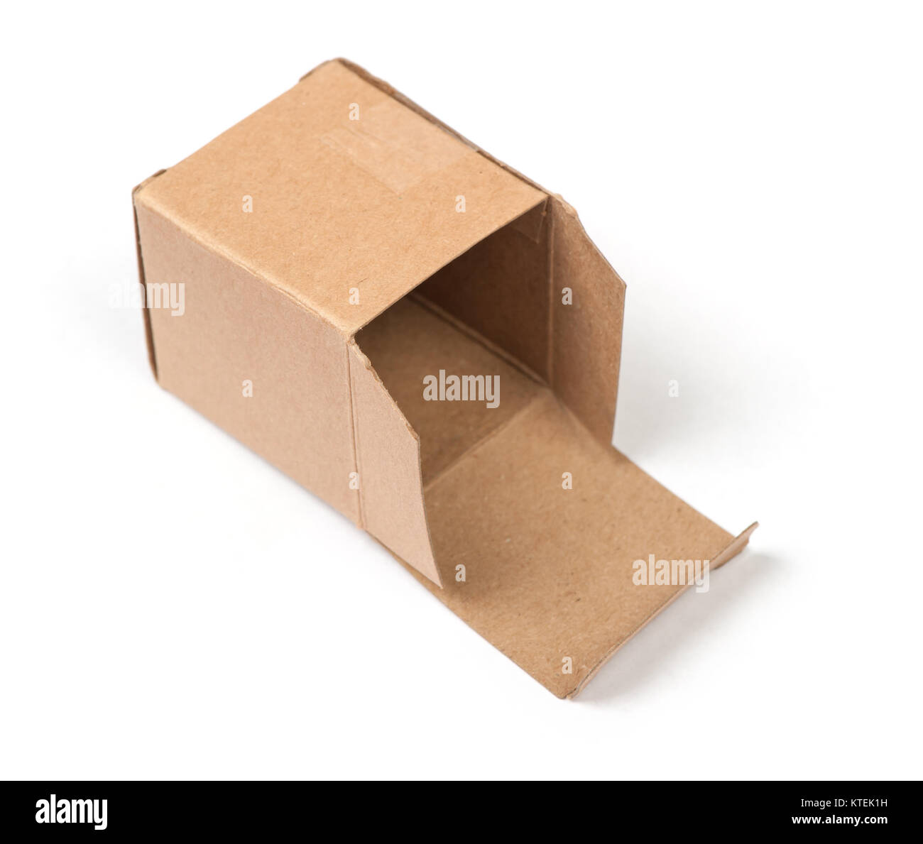 Small cardboard box isolated on white background Stock Photo - Alamy