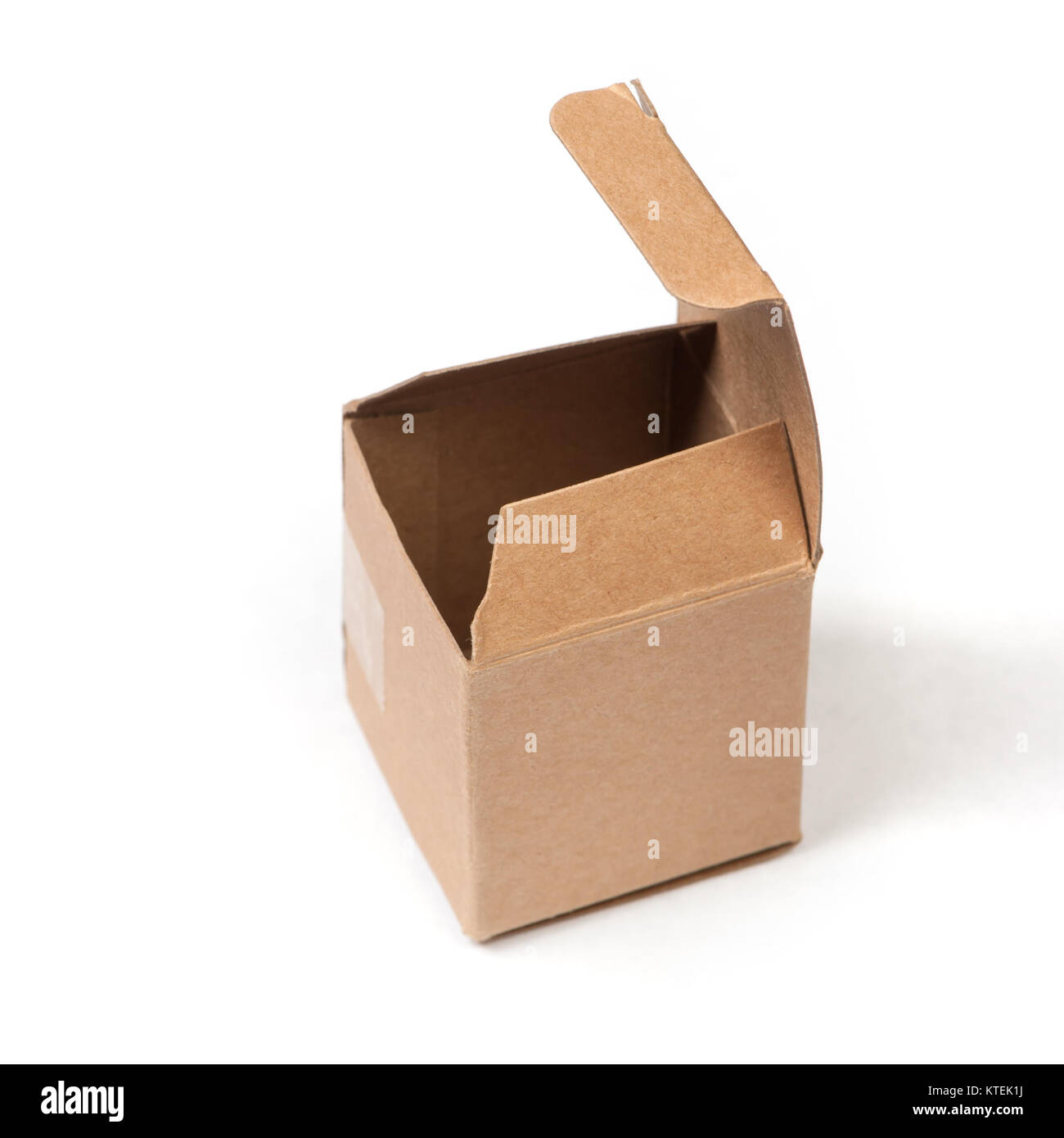 Small cardboard box isolated on white background Stock Photo - Alamy