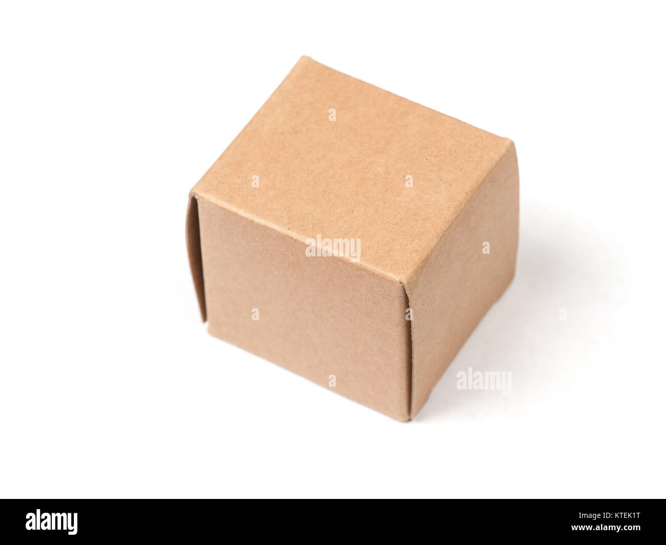 Small cardboard box isolated on white background Stock Photo - Alamy
