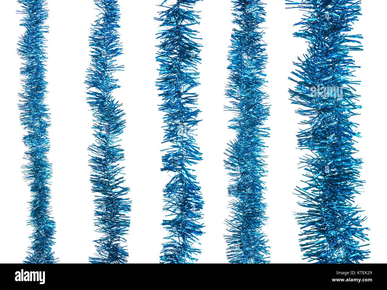 Sample of Christmas tinsels isolated on white background Stock Photo ...
