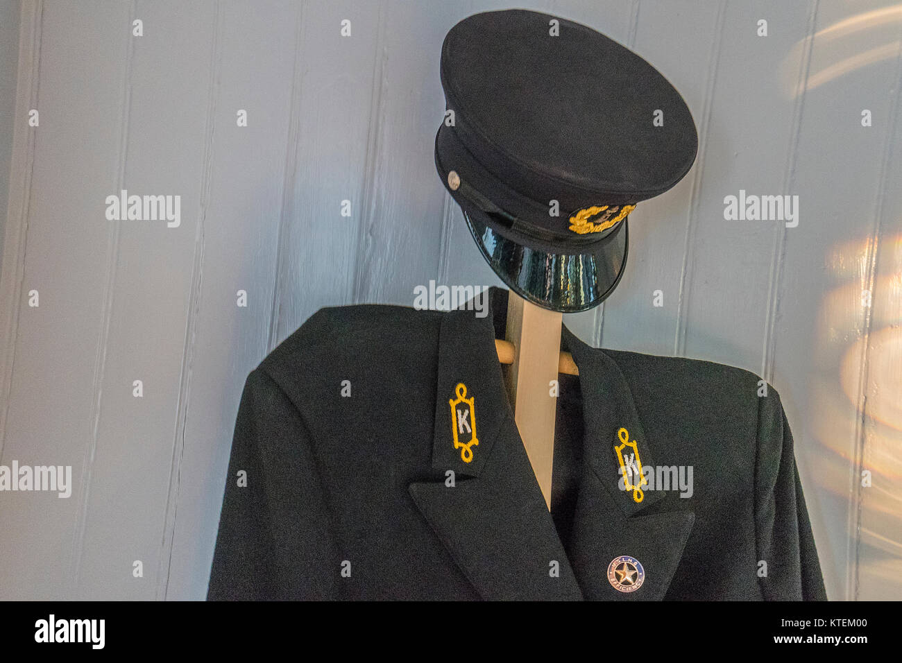 Lightkeeper's uniform on display at the San Luis Point Lighthouse ...