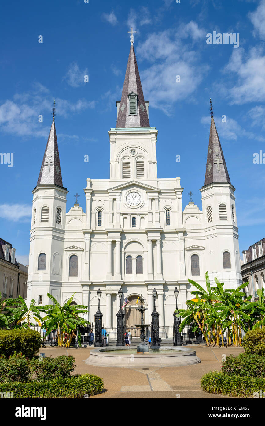 St. Louis Cathedral - A front view of the Cathedral, at north of ...