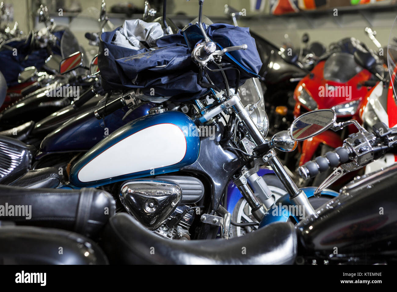 Two-wheeled motor vehicles as motorcycles and scooters ready for ...