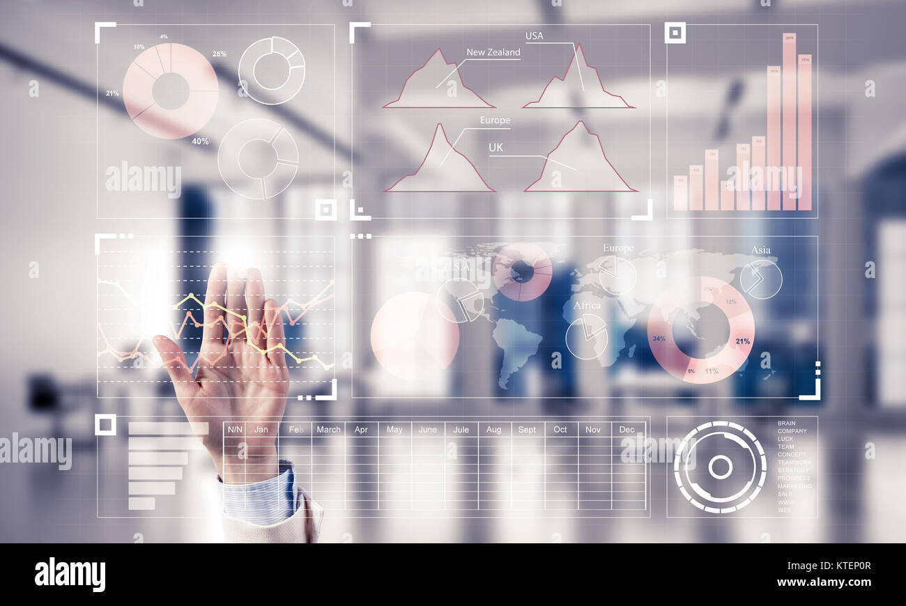 Concept of using modern technologies for business globalization Stock ...