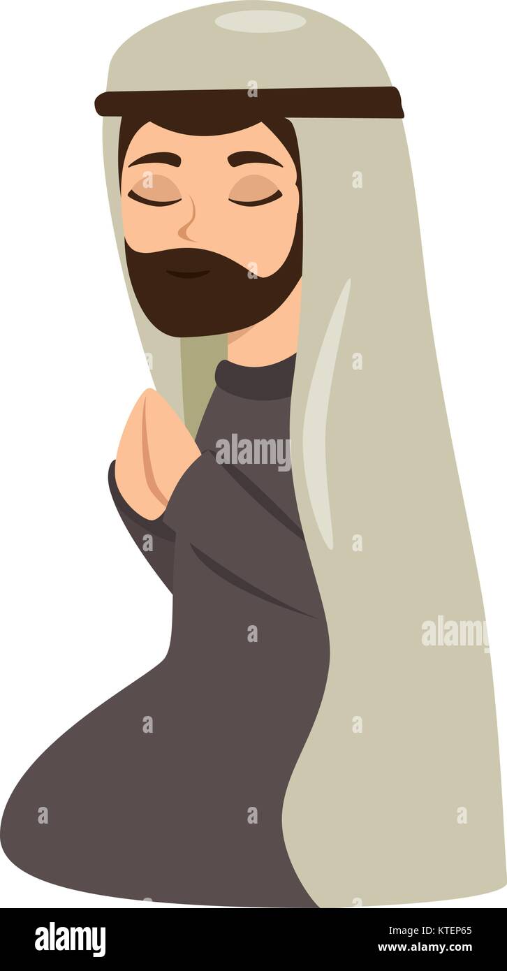 cute saint joseph character vector illustration design Stock Vector ...