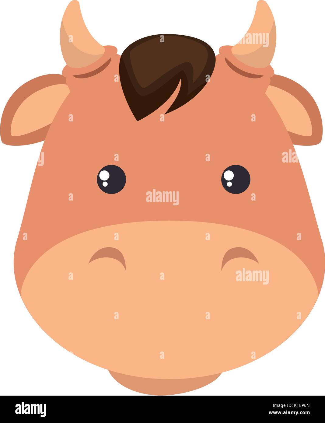 cute ox character icon vector illustration design Stock Vector Image ...