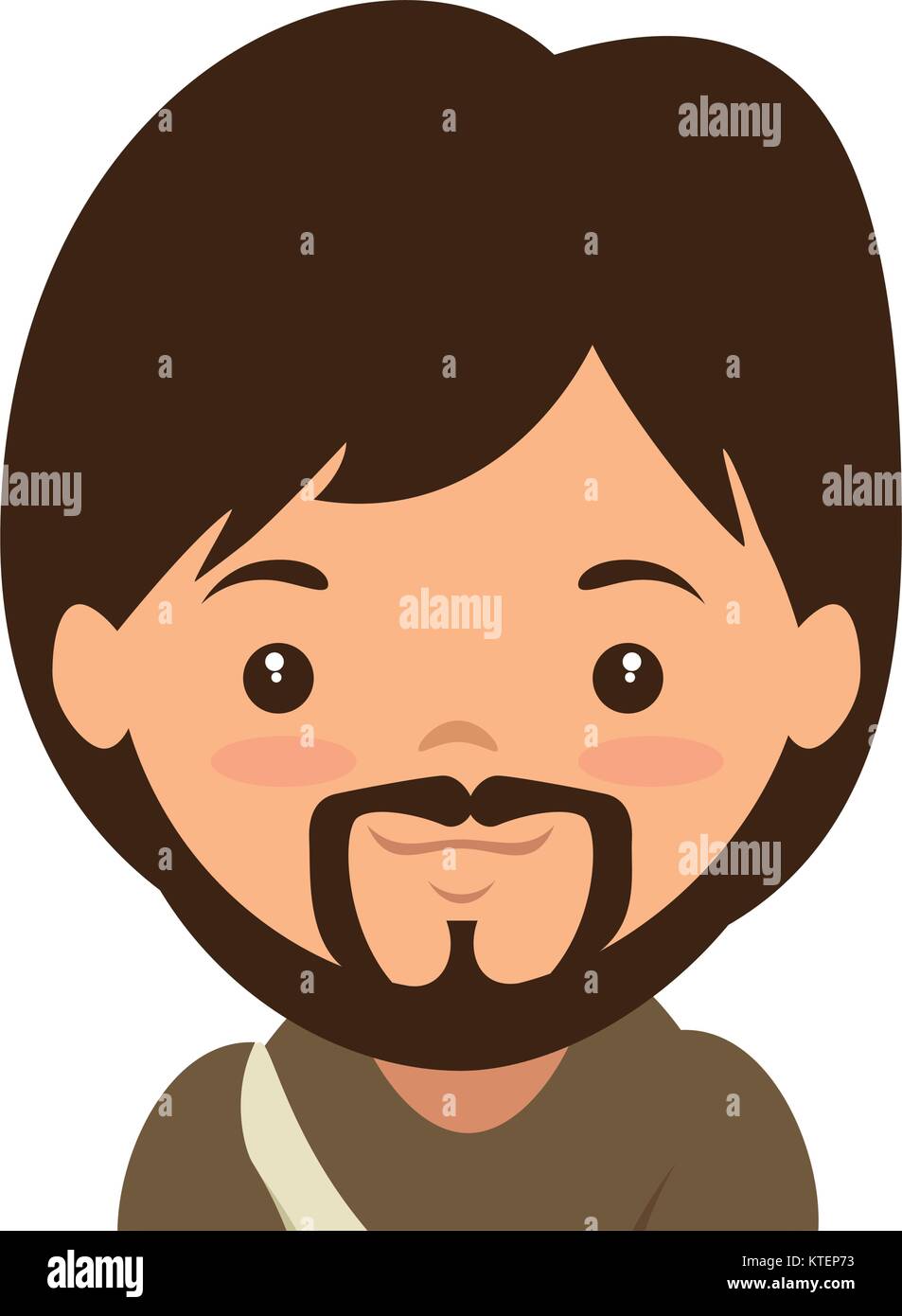 cute saint joseph character vector illustration design Stock Vector ...