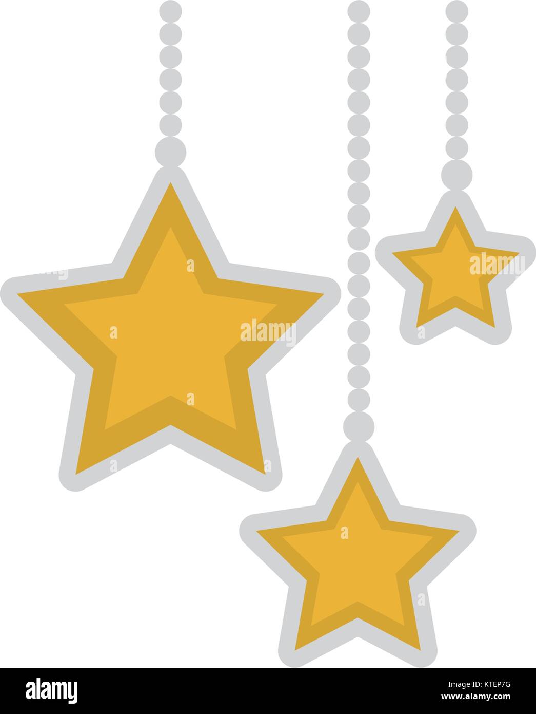 stars hanging decorative icon vector illustration design Stock Vector ...