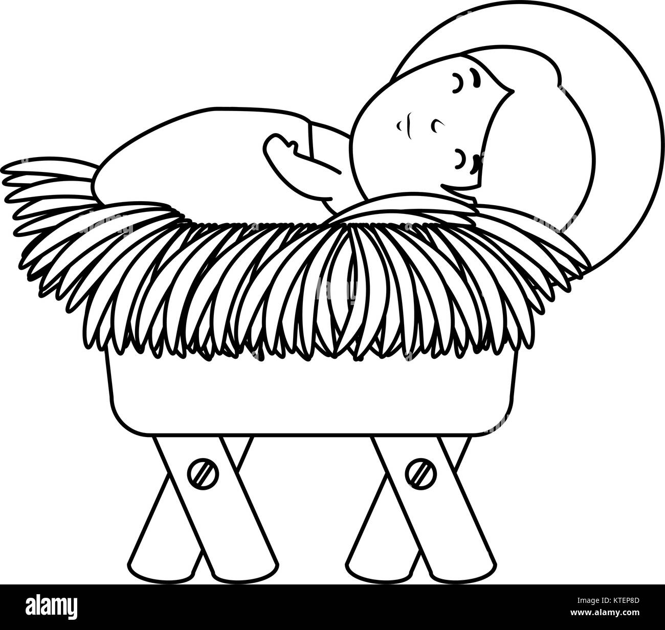 Of baby jesus in his cradle Cut Out Stock Images & Pictures - Alamy