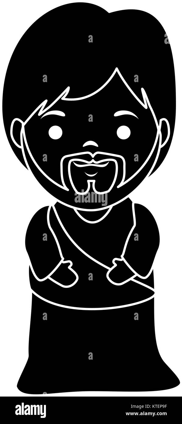 cute saint joseph character vector illustration design Stock Vector ...