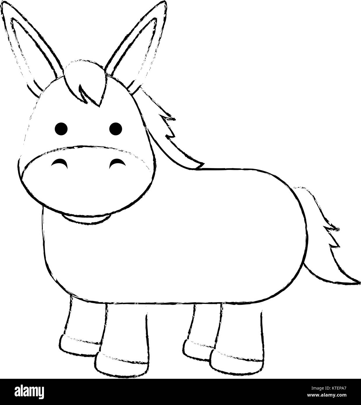 cute mule character icon vector illustration design Stock Vector Image ...