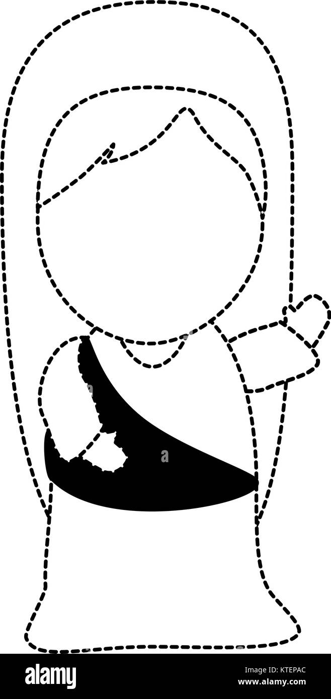 cute virgin mary character vector illustration design Stock Vector ...