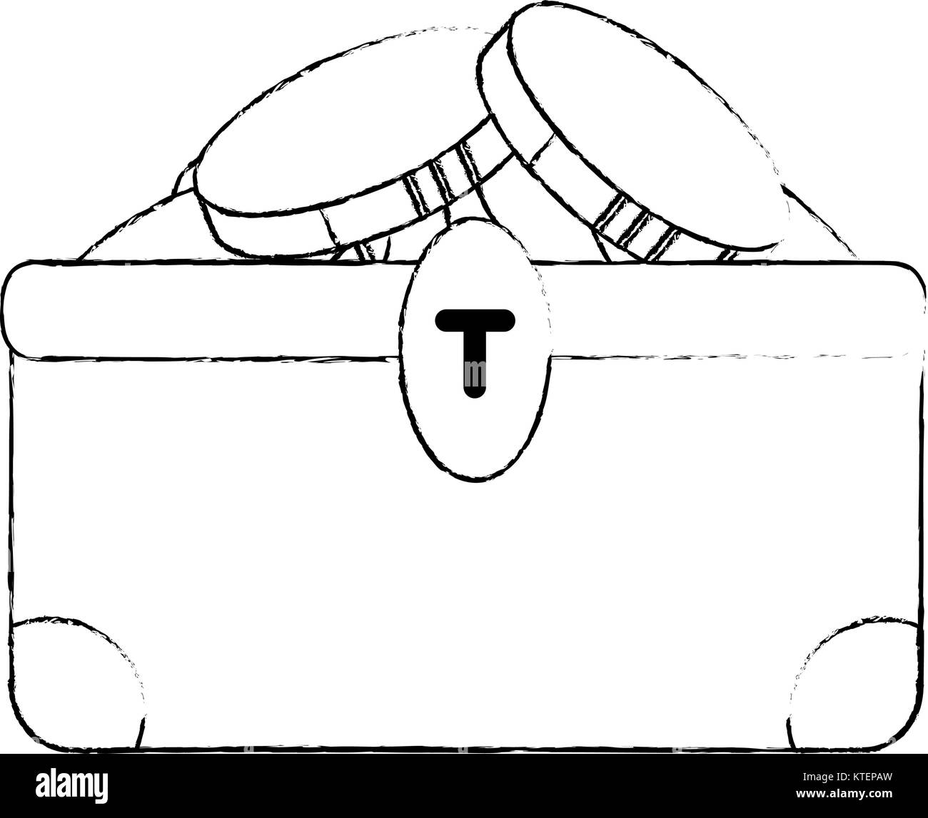 Metal bowl with coins Stock Vector Images - Alamy