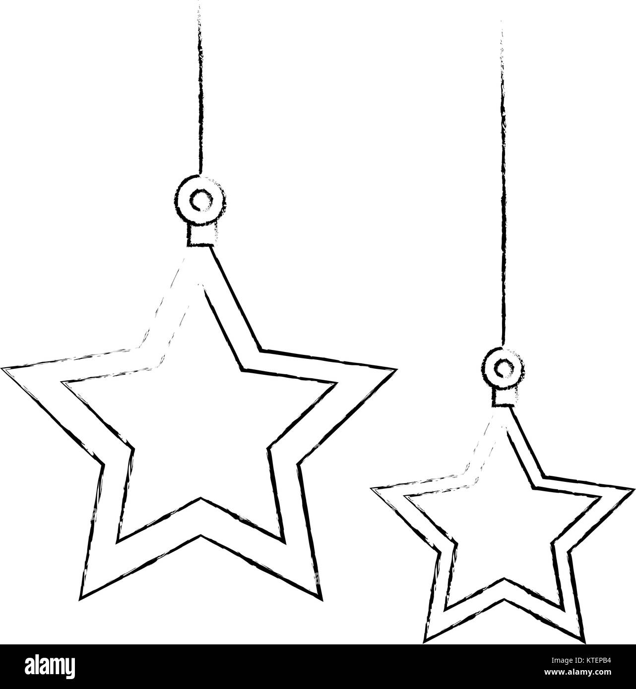 stars hanging decorative icon vector illustration design Stock Vector ...