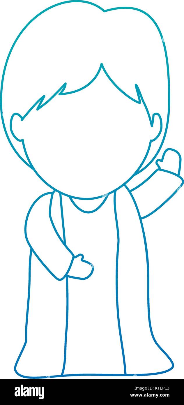 cute saint joseph character vector illustration design Stock Vector ...