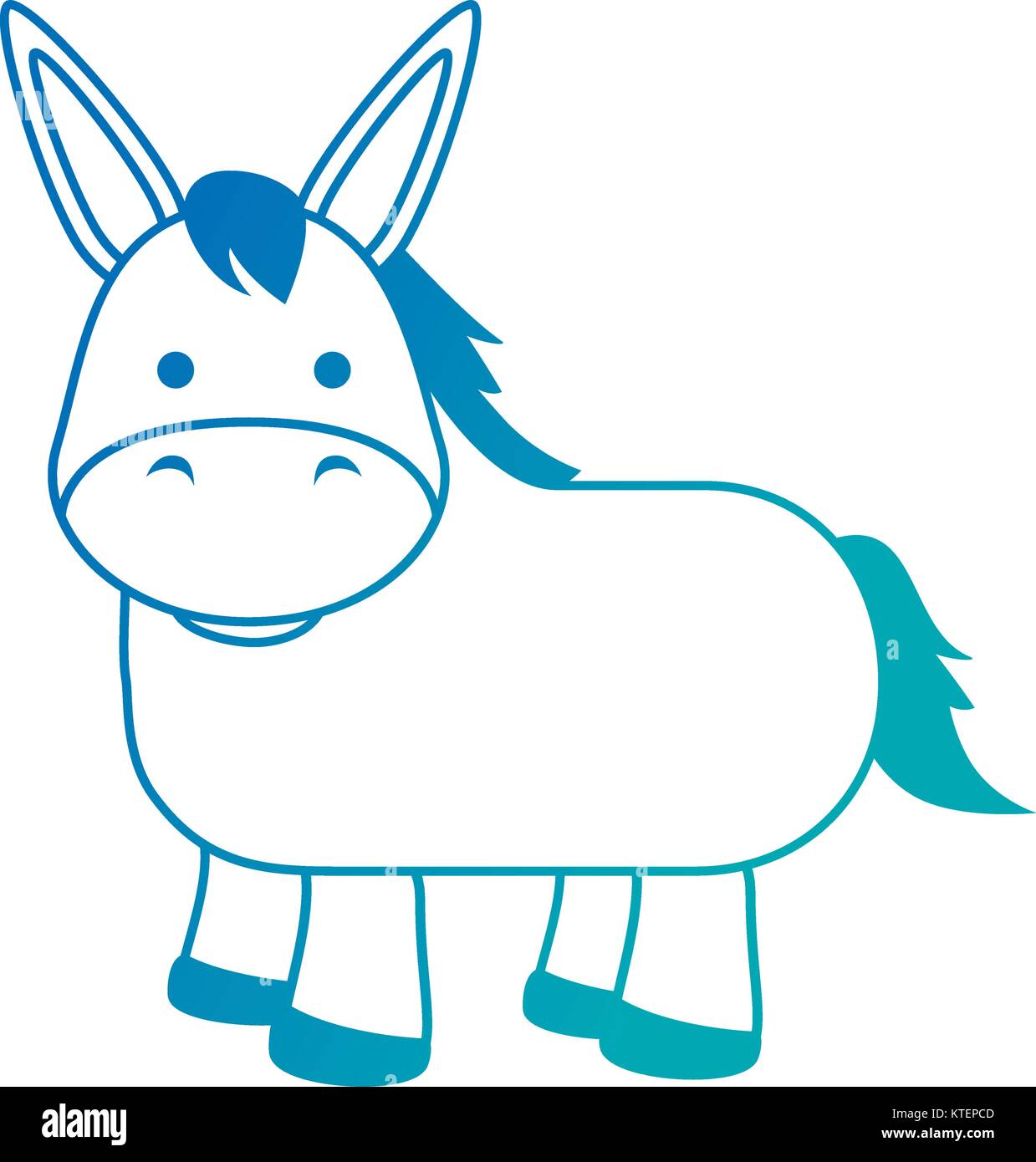 cute mule character icon vector illustration design Stock Vector Image ...
