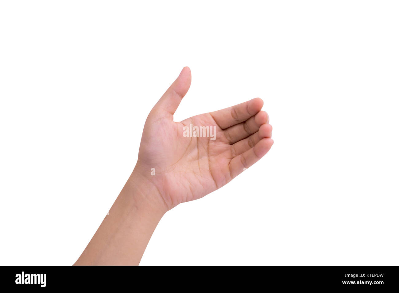 Man hand isolated on white background with clipping path Stock Photo ...