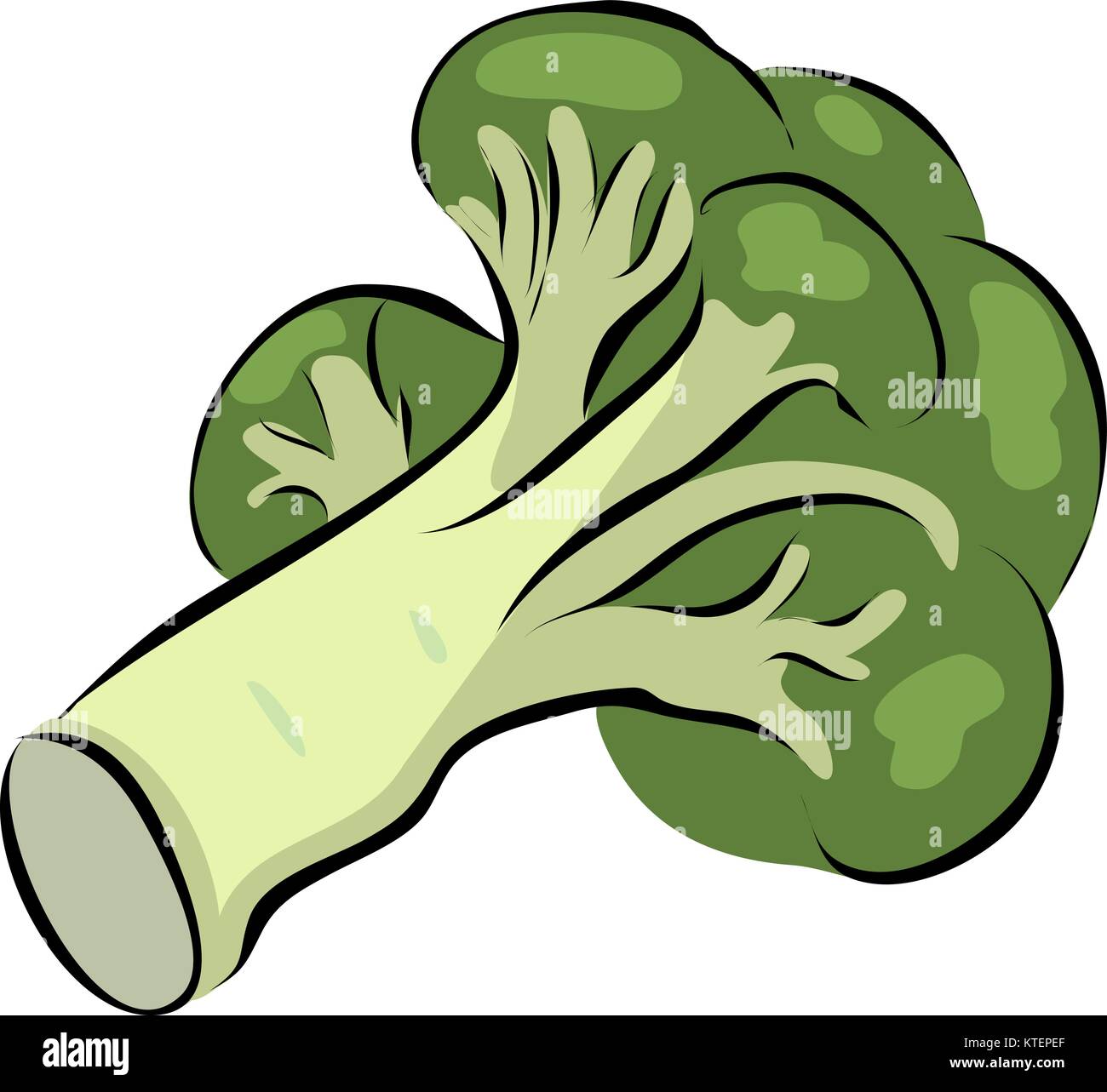 Broccoli in hand on Stock Vector Images - Alamy