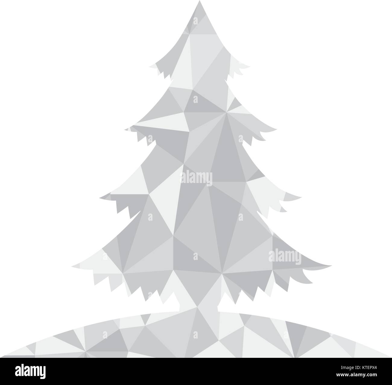 merry christmas ice pine tree vector illustration design Stock Vector ...