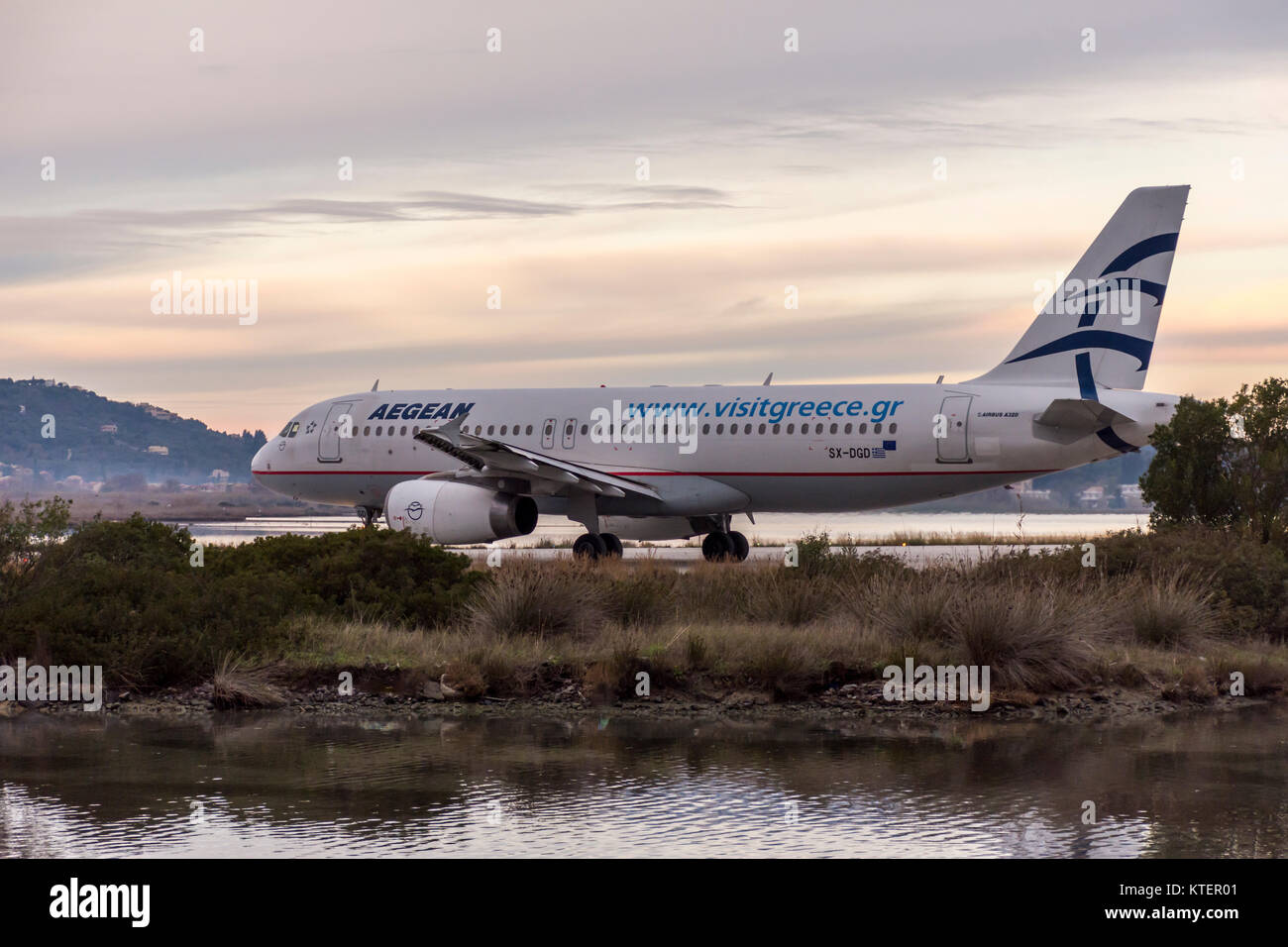 An Airbus A320 of the Aegean Airlines a Greek company that has merged ...
