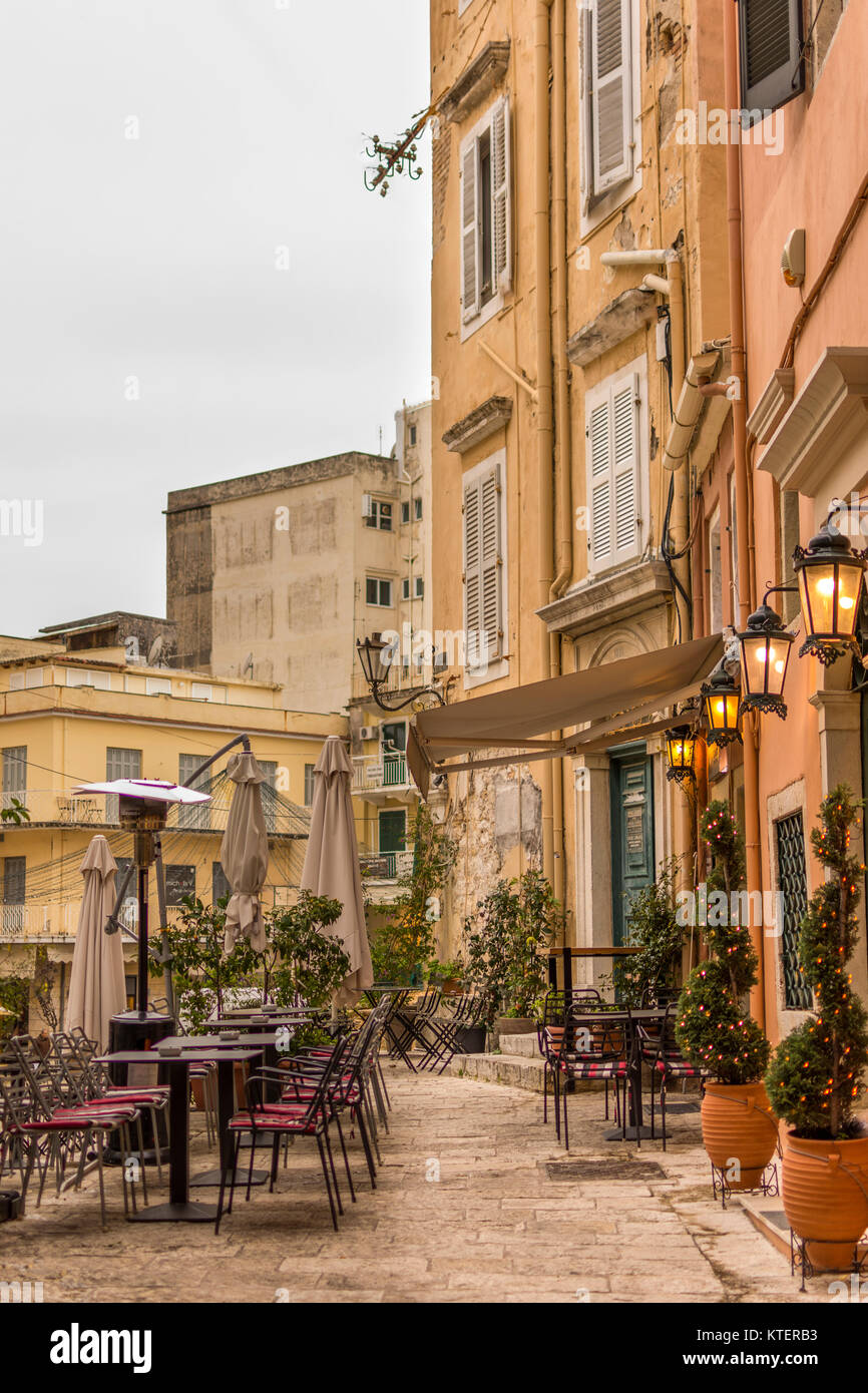 Corfu, Greece: Narrow streets and alleys in Corfu town Greece ...