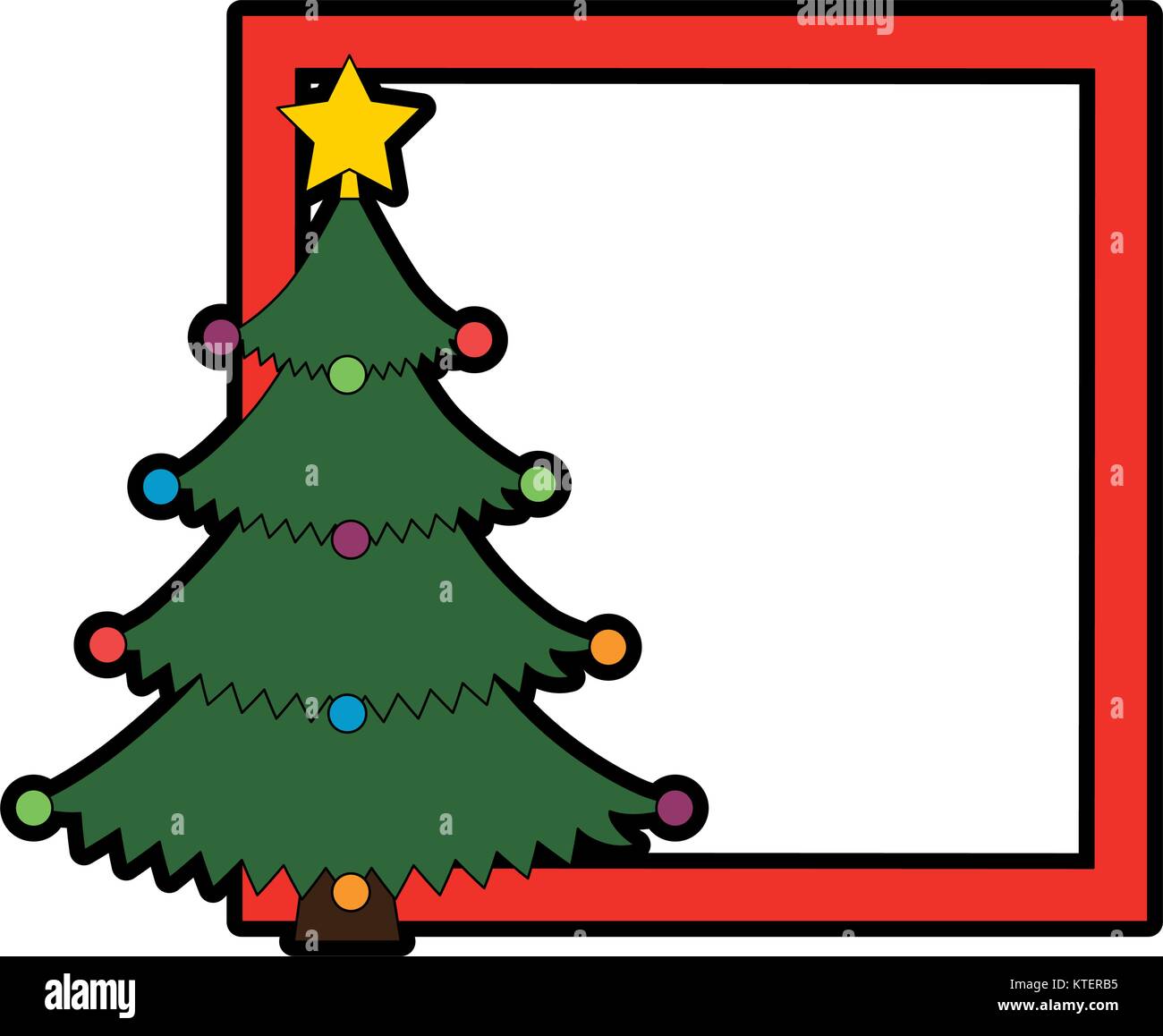 merry christmas tree icon vector illustration design Stock Vector Image ...
