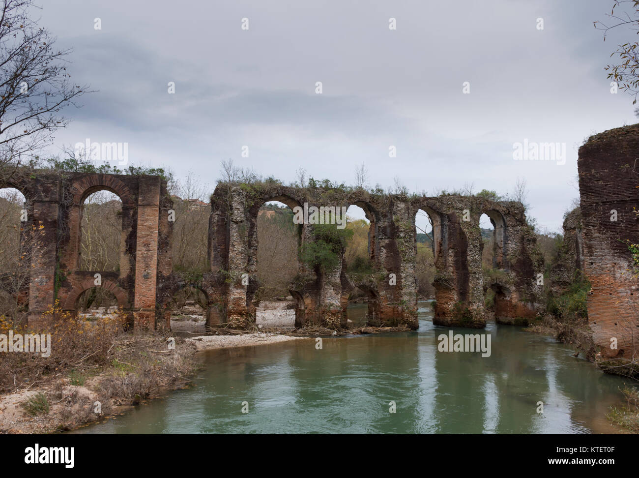 The roman aqueduct in Nicopolis Preveza Greece Stock Photo - Alamy