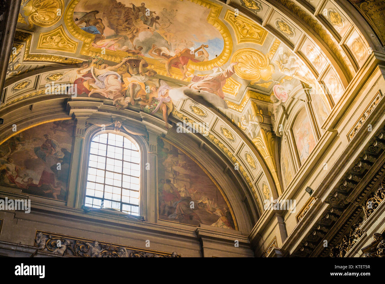 Sant Ignazio Church painted ceilings by painter Andrea Pozzo in Rome ...
