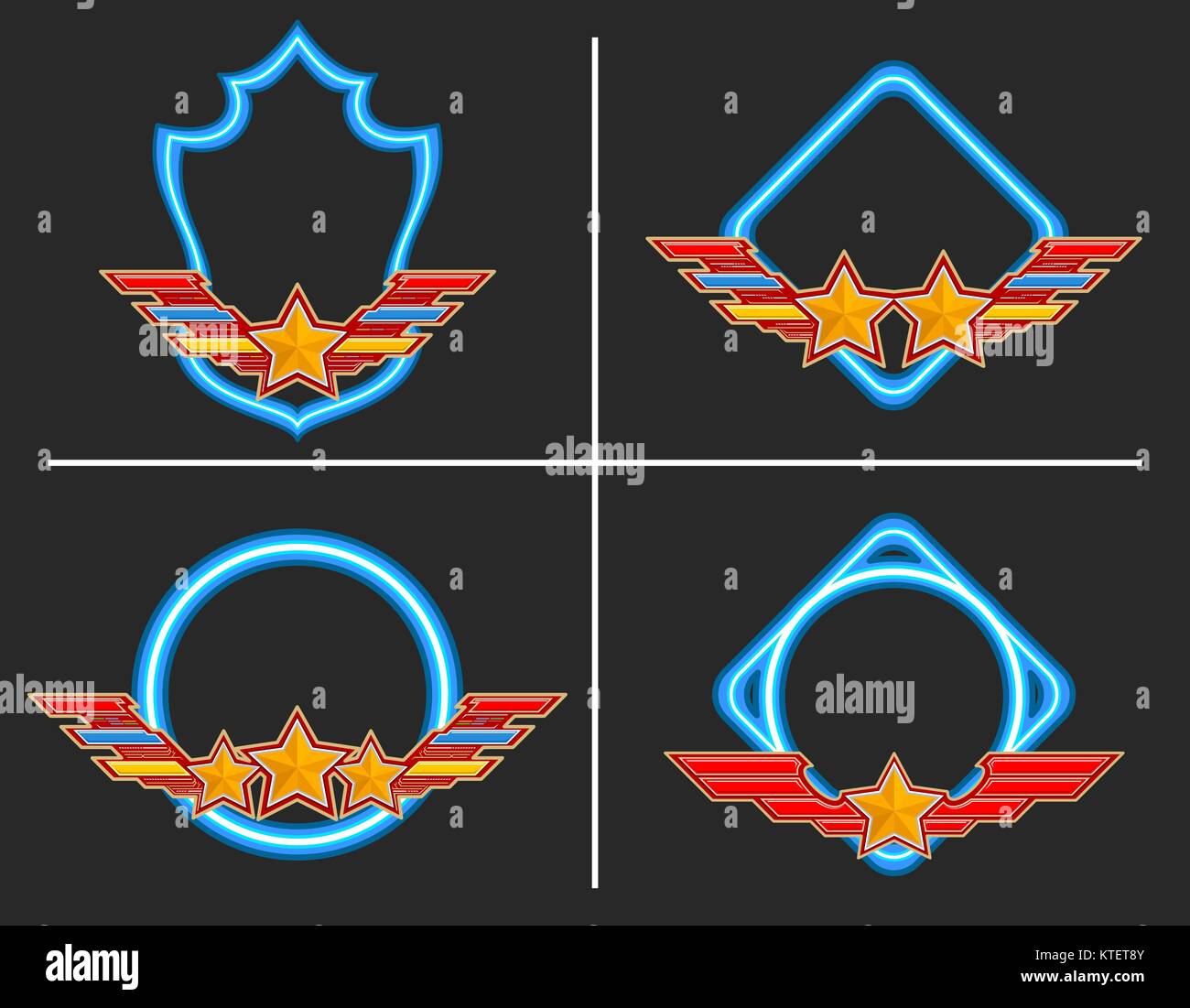 vector of rank icon design for used to identify the military rank or ...