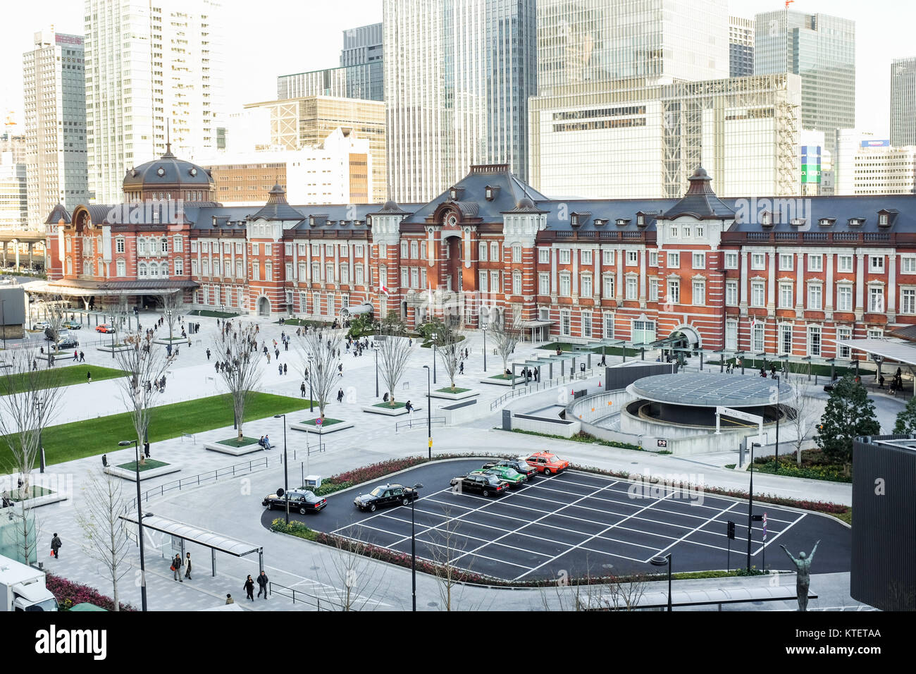 A new plaza on the Marunouchi side of Tokyo train station opened in ...