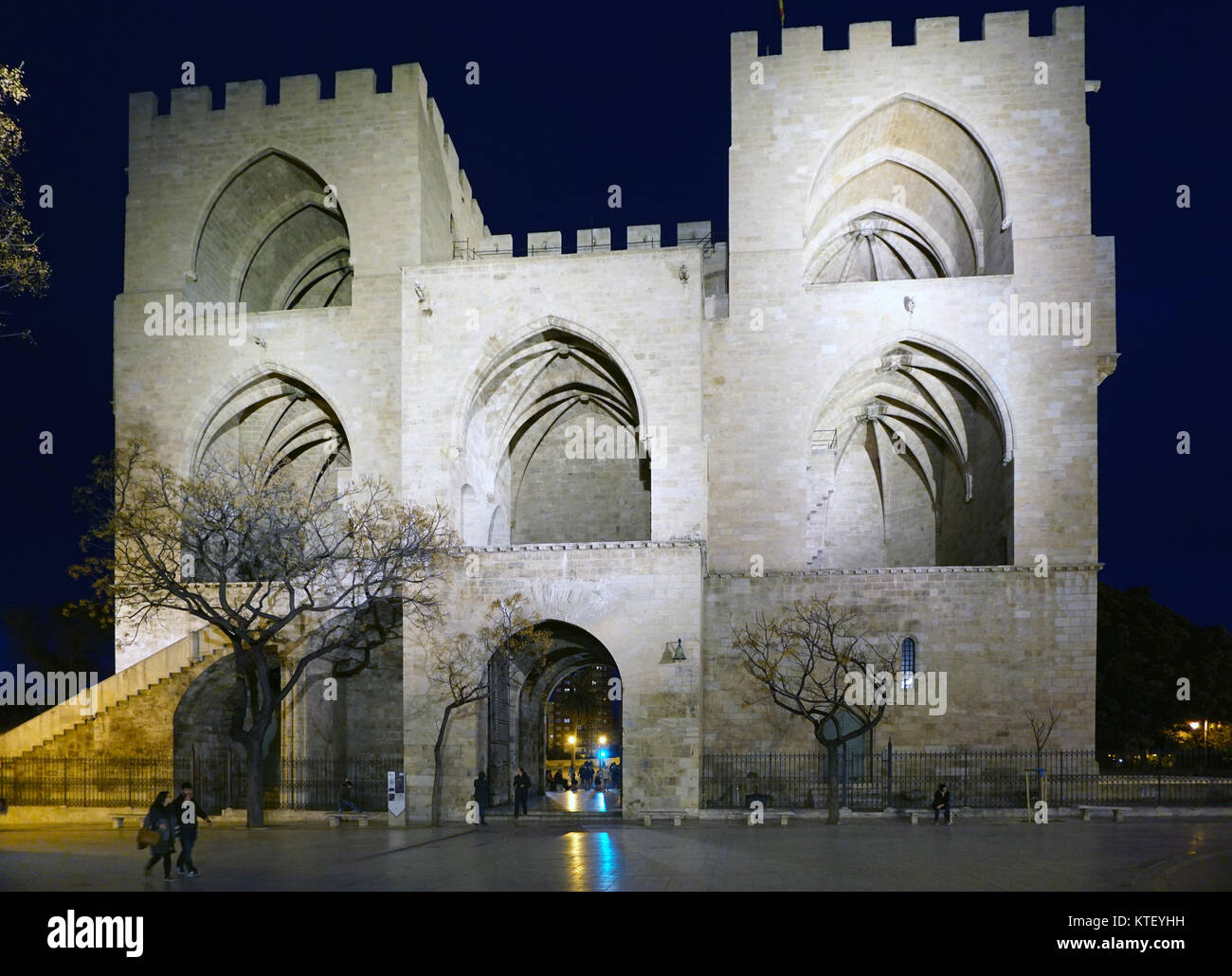 Torres de Serranos Valencia Spain Stock Photo - Alamy