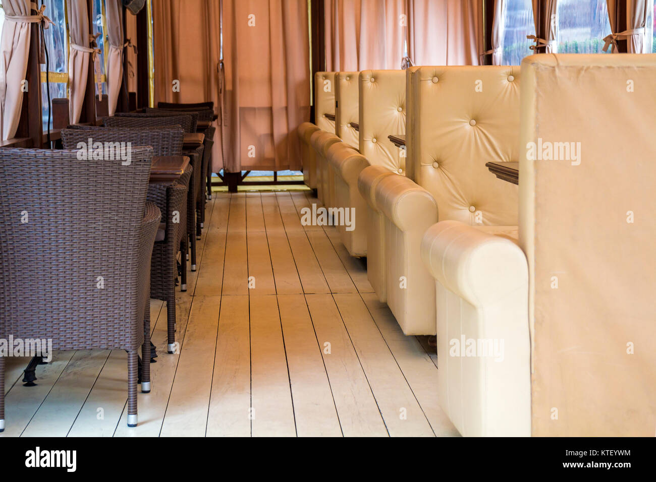 Interior of cafe in classical style with warm colors Stock Photo - Alamy
