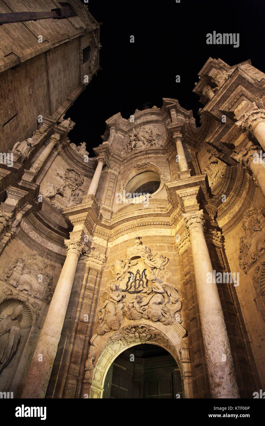 Valencia Cathedral and the holy grail.Saint Chalice chapel.Basilica ...
