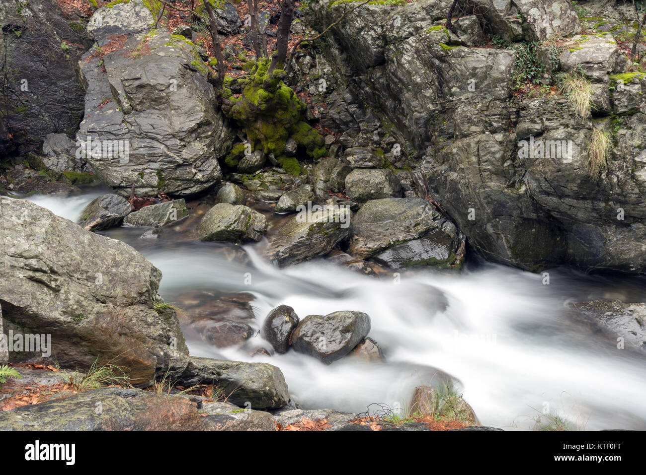 The Hasanboguldu river and waterfalls in Edremit district of Balikesir ...