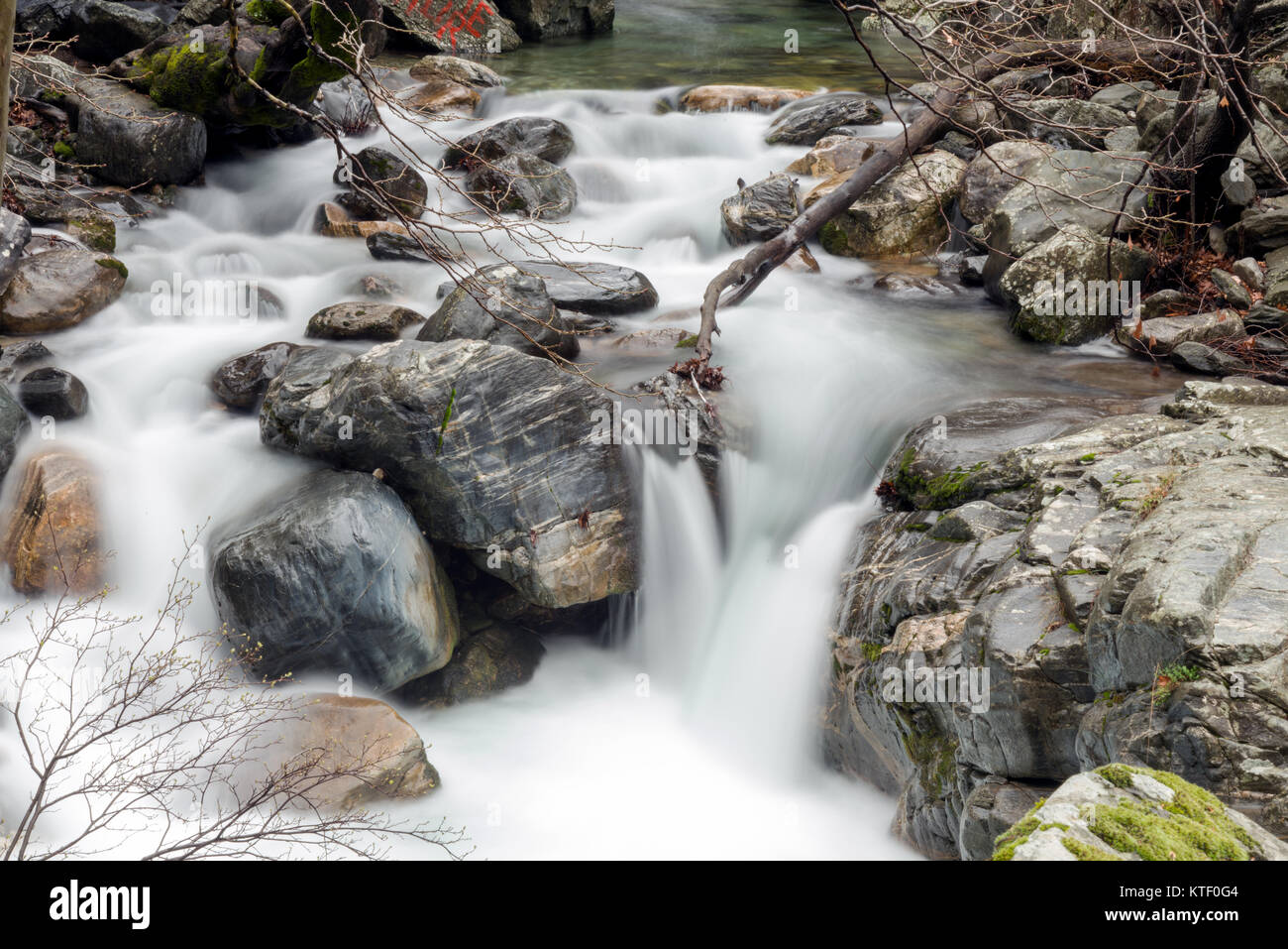 The Hasanboguldu river and waterfalls in Edremit district of Balikesir ...