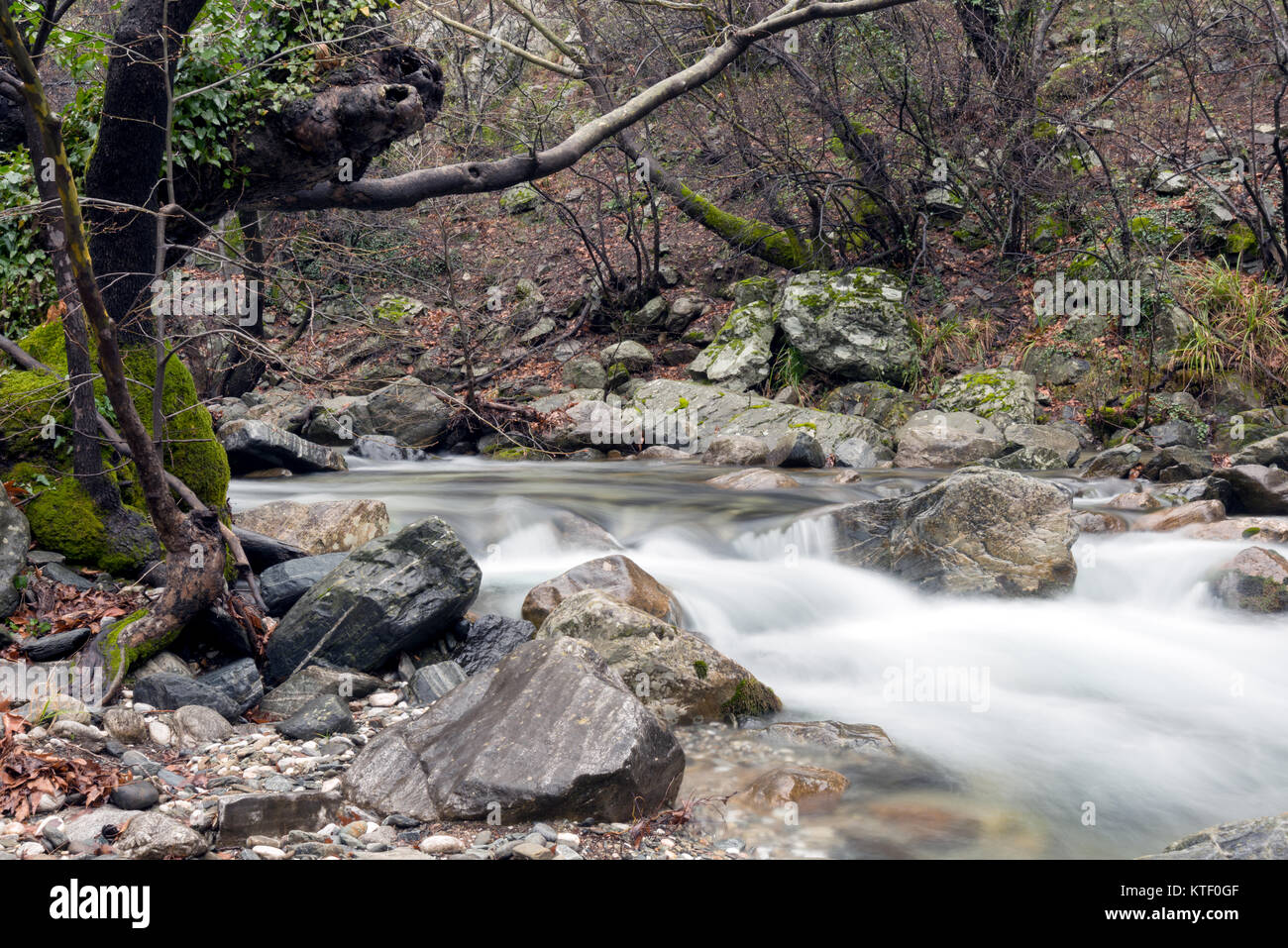 The Hasanboguldu river and waterfalls in Edremit district of Balikesir ...
